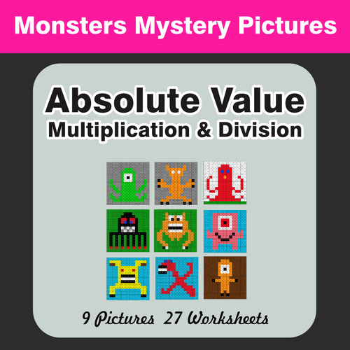 Absolute Value (Multiplication & Division) Color-By-Number Mystery ...