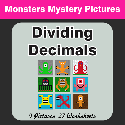 Dividing Decimals - Color-By-Number Mystery Pictures | Teaching Resources