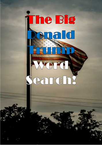 DONALD TRUMP Word Search | Teaching Resources