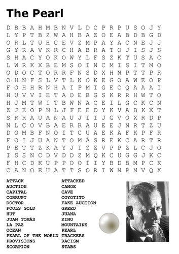 The Pearl Word Search | Teaching Resources