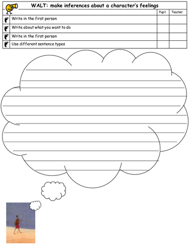 Lila and the secret of rain- differentiated thought bubbles worksheets ...