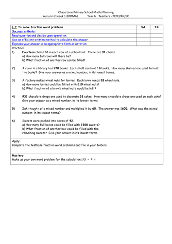 Year 6 SATS revision for conversions, area and perimeter, mean ...