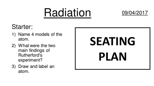Atomic structure 2 - Alpha Beta and Gamma | Teaching Resources