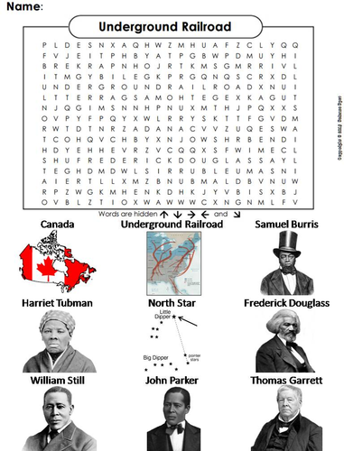 Underground Railroad Word Search | Teaching Resources