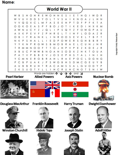 World War 2 Word Search | Teaching Resources
