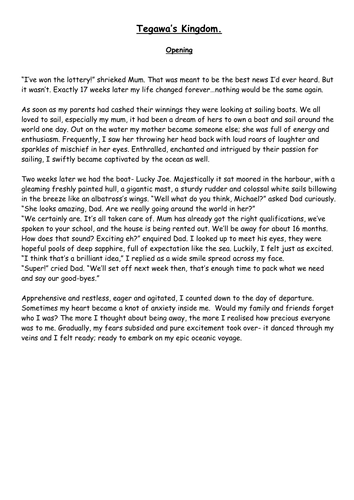 Writing in the style of Michael Morpurgo - Kensuke's Kingdom. A story ...