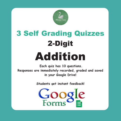 2-Digit Addition - Quiz with Google Forms | Teaching Resources