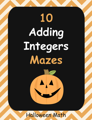 Halloween Math: Adding Integers Maze | Teaching Resources