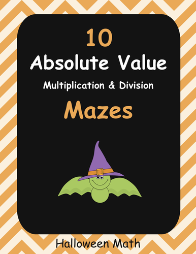Halloween Math: Absolute Value Maze - Multiplication & Division ...