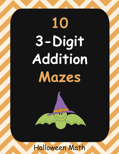 Halloween Math: 3-Digit Addition Maze | Teaching Resources