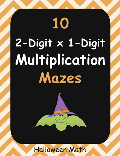 Halloween Math: 2-Digit By 1-Digit Multiplication Maze | Teaching Resources