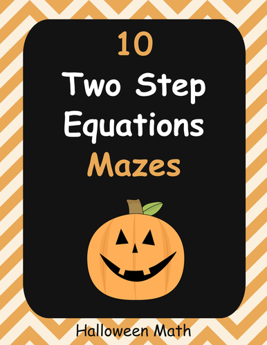 Halloween Math: Two Step Equations Maze | Teaching Resources