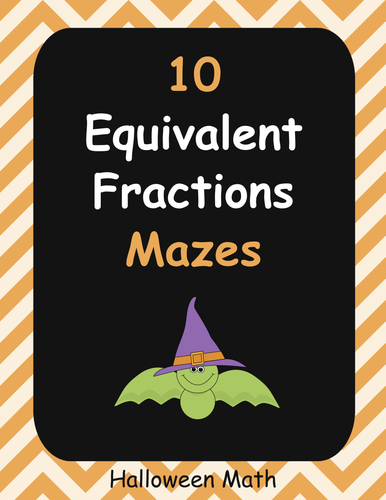 Halloween Math: Equivalent Fractions Maze | Teaching Resources