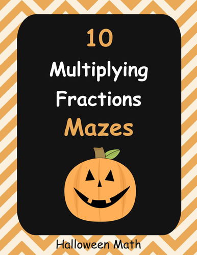 Halloween Math: Multiplying Fractions Maze | Teaching Resources
