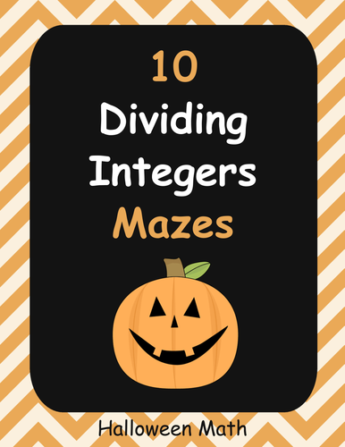 Halloween Math: Dividing Integers Maze | Teaching Resources
