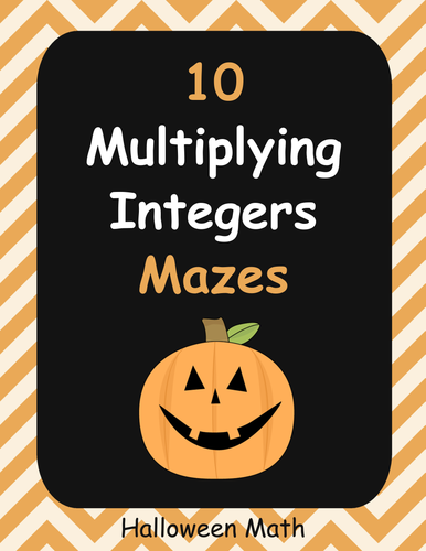 Halloween Math: Multiplying Integers Maze | Teaching Resources