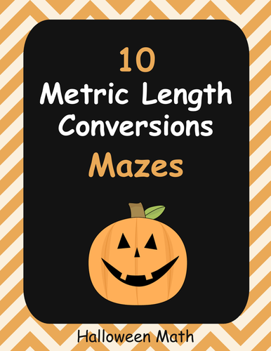 Halloween Math: Metric Length Conversions Maze | Teaching Resources