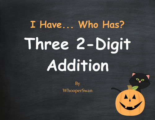 Halloween Math: Three 2-Digit Addition - I Have, Who Has | Teaching ...