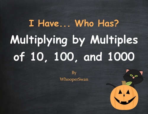 Halloween Math: Multiplying by Multiples of 10, 100, and 1000 - I Have ...
