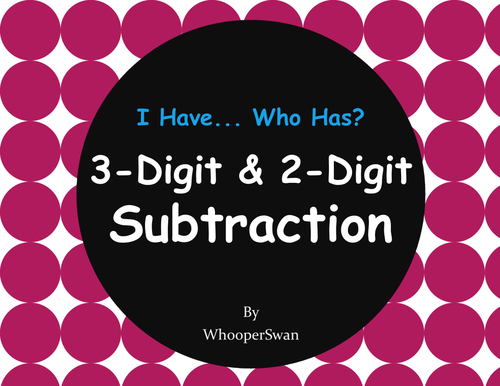 Halloween Math: 3-Digit and 2-Digit Subtraction - I Have, Who Has ...