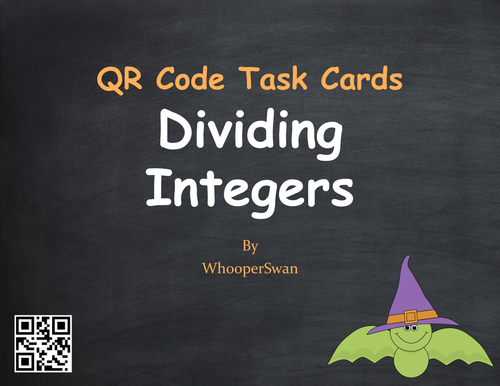 Halloween Math: Dividing Integers QR Code Task Cards | Teaching Resources