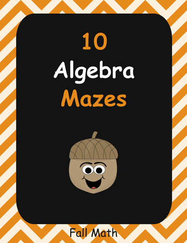 Fall Math: Algebra Maze | Teaching Resources