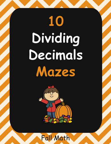 Fall Math: Dividing Decimals Maze | Teaching Resources