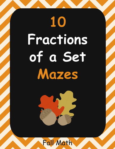 Fall Math: Fractions of a Set Maze | Teaching Resources