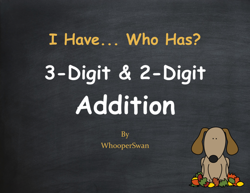 Fall Math: 3-Digit and 2-Digit Addition - I Have, Who Has | Teaching ...