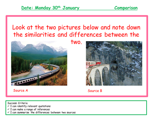AQA English Language- Paper 2- Questions 2/3- summarise/comparison ...