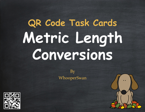 Fall Math: Metric Length Conversions QR Code Task Cards | Teaching ...