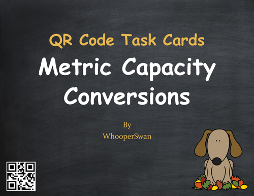 Fall Math: Metric Capacity Conversions QR Code Task Cards | Teaching ...
