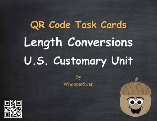 Fall Math: Length Conversions U.S. Customary Unit QR Code Task Cards ...