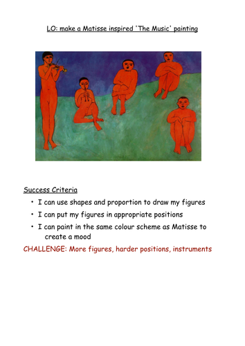 Red Figures Matisse Painting | Teaching Resources
