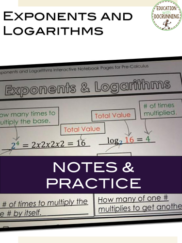 Secondary exponentials and logarithms resources
