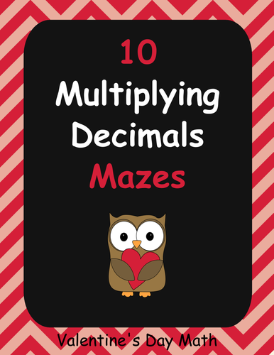 Valentine's Day Math: Multiplying Decimals Maze | Teaching Resources