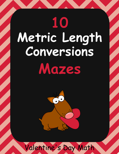 Valentine's Day Math: Metric Length Conversions Maze | Teaching Resources