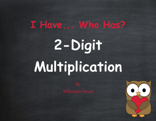 Valentine's Day Math: 2-Digit Multiplication - I Have, Who Has ...