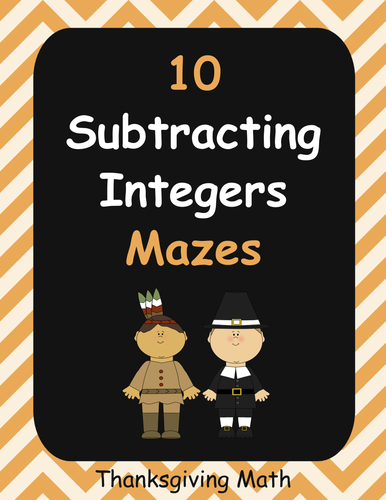 Thanksgiving Math: Subtracting Integers Maze | Teaching Resources
