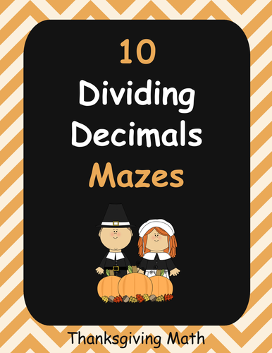Thanksgiving Math: Dividing Decimals Maze | Teaching Resources
