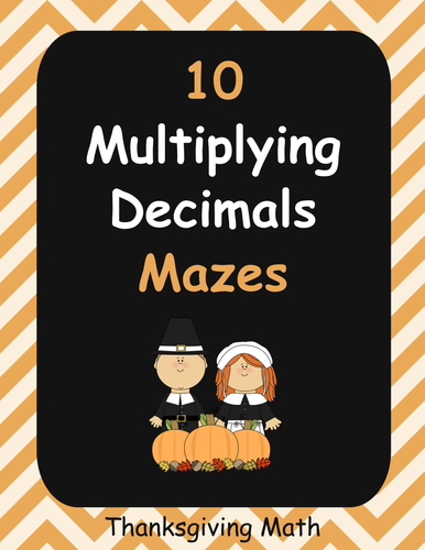 Thanksgiving Math: Multiplying Decimals Maze | Teaching Resources