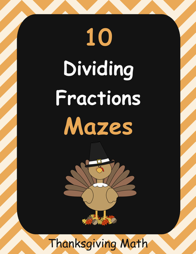 Thanksgiving Math: Dividing Fractions Maze | Teaching Resources