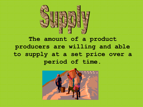 Supply for Microeconomics | Teaching Resources