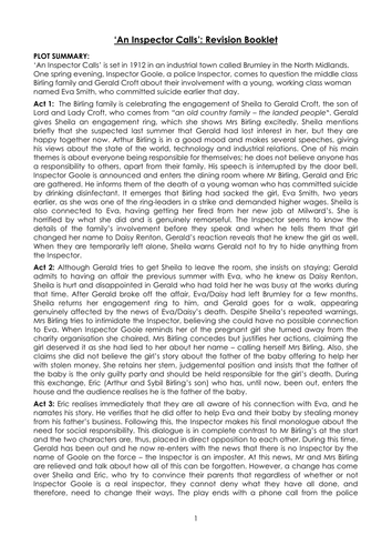 GCSE 'An Inspector Calls' revision booklet and activity booklet (AQA ...