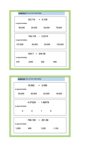 Use Rounding To Check Answers To Calculations And Determine In The Context Of A Problem Levels
