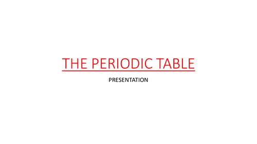 PERIODIC TABLE PPT | Teaching Resources
