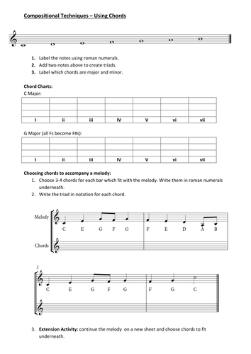 Using Chords for Composition | Teaching Resources