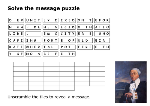 Solve the message puzzle from Pierre Charles L'Enfant | Teaching Resources