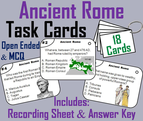 Ancient Rome Task Cards | Teaching Resources