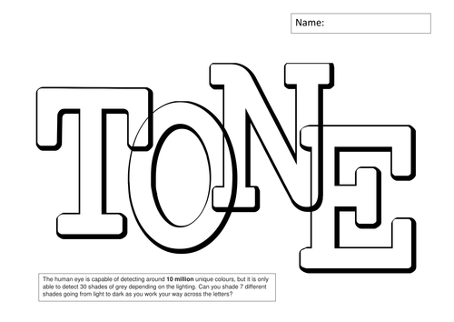 Tone Worksheets - teach drawing skills | Teaching Resources
